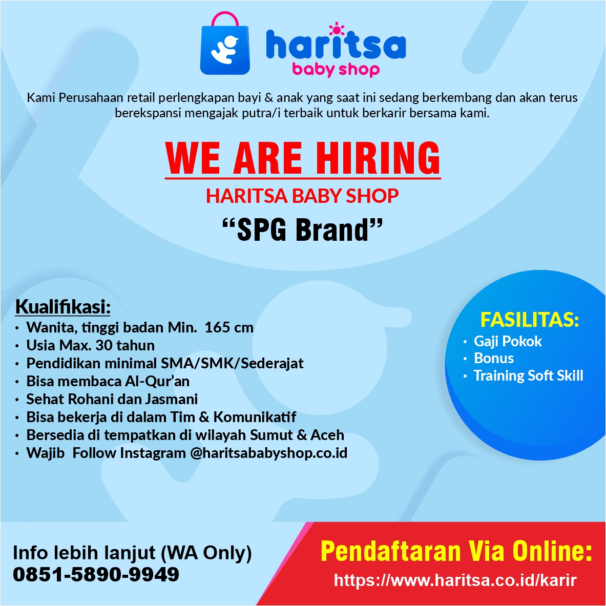 Karir Haritsa Baby Shop – Haritsa Baby Shop